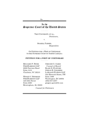 Fillable Online PETITION FOR A WRIT OF CERTIORARI Fax Email Print ...