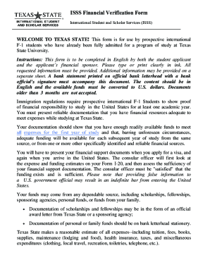 Fillable Online ISSS Financial Verification Form Fax Email Print ...