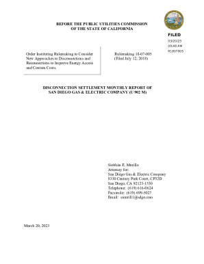 Fillable Online docs cpuc ca Order Instituting Rulemaking to Consider ...