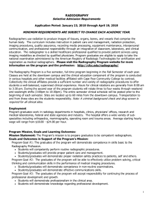Fillable Online Radiography Program Application Fax Email Print - pdfFiller