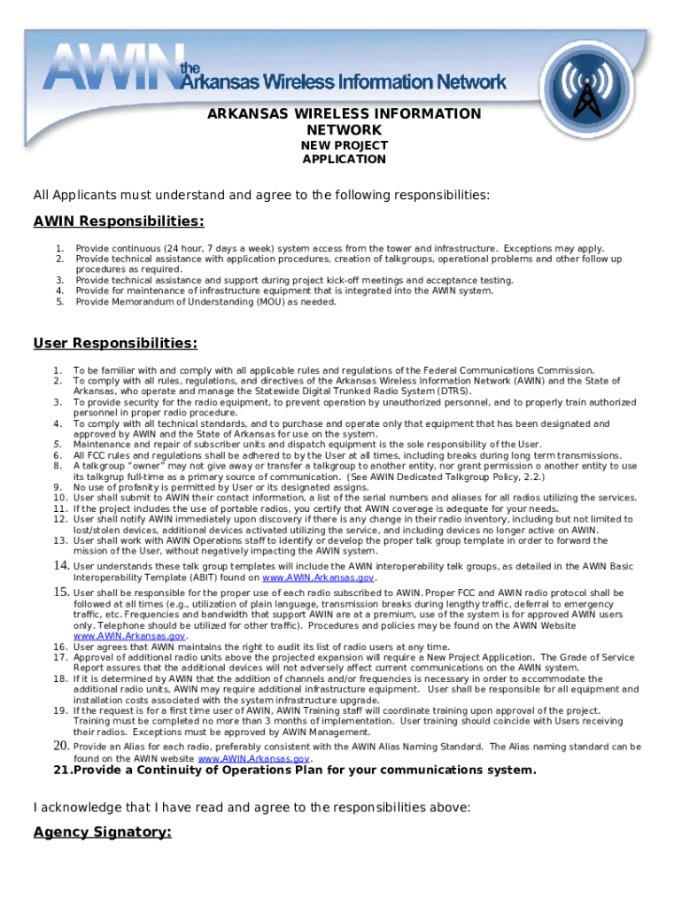 AWIN - Arkansas Department of Public Safety Doc Template | pdfFiller