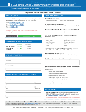 Fillable Online FOX Family Office Design Virtual Workshop - November 17 ...