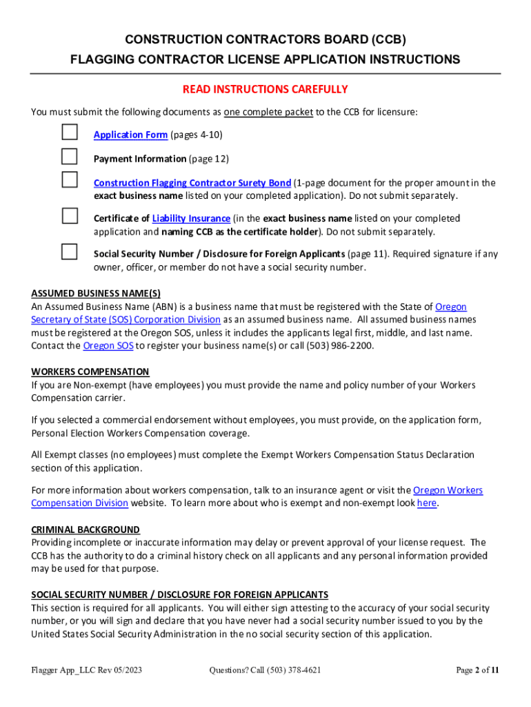 Fillable Online CCB License Application - Construction Contractors ...