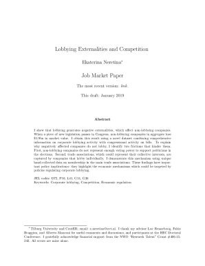 Fillable Online Lobbying Externalities and Competition Job Market Paper ...