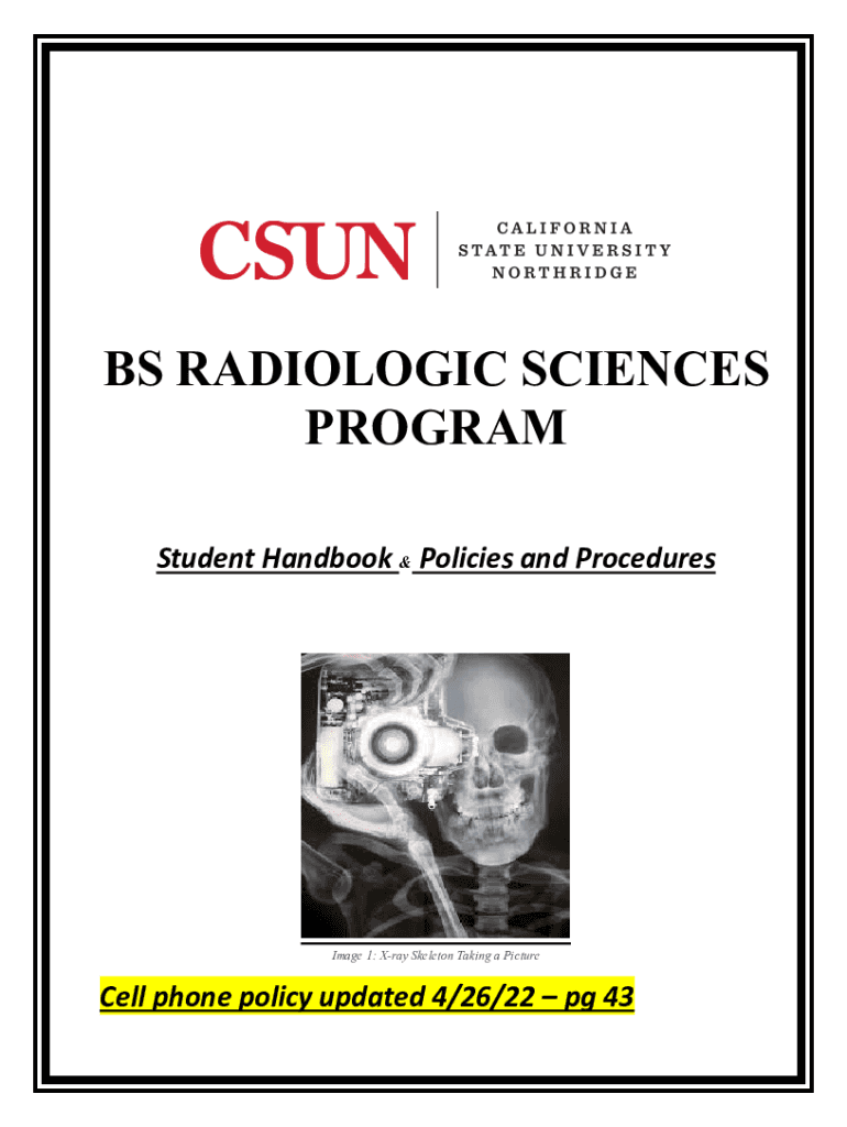 Fillable Online Online Bachelor of Science in Radiologic Sciences Fax Email Print - pdfFiller