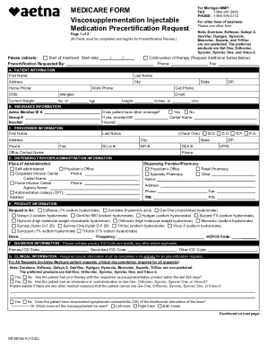Fillable Online Aetna Rx - MEDICARE FORM Fax Email Print - pdfFiller