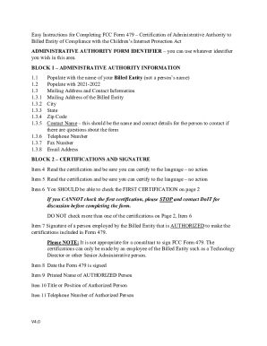 Fillable Online FCC Forms 479, 486 and 500 (state, local or tribal ...