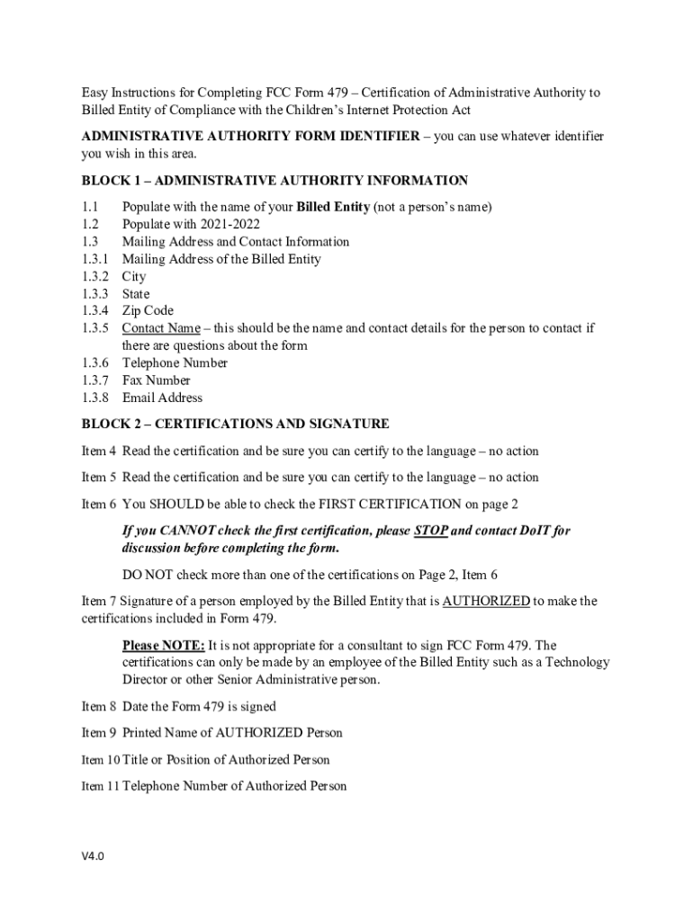 Fillable Online FCC Forms 479, 486 and 500 (state, local or tribal ...