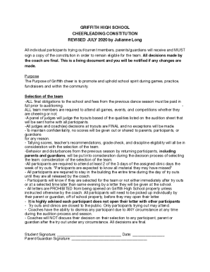 Fillable Online CHEER Constitution Fax Email Print - pdfFiller