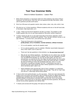 Fillable Online Test Your Grammar Skills Fax Email Print - pdfFiller