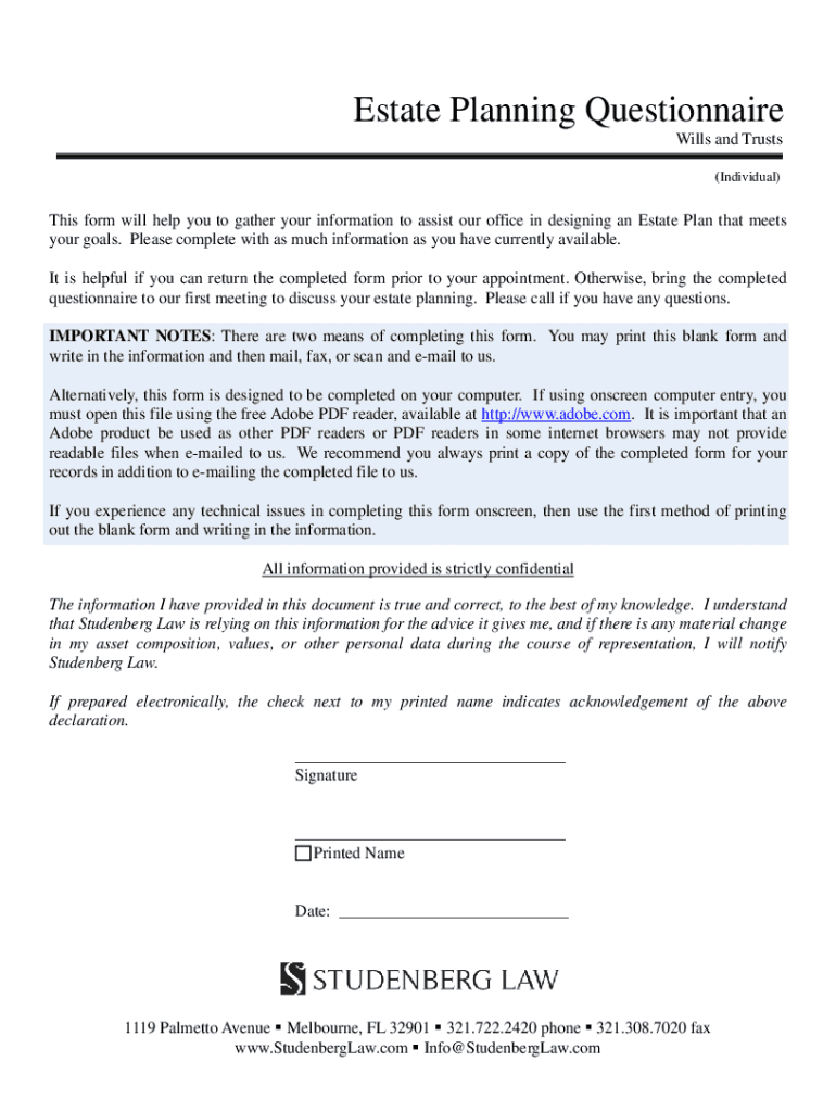 Fillable Online Client FormsRoss Estate Planning, LLC Fax Email Print ...