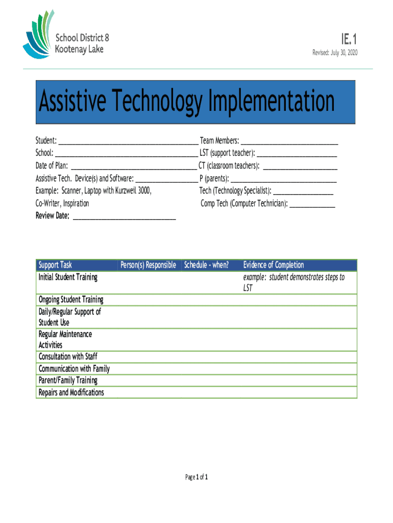 Fillable Online A Framework for Conducting Assistive Technology ... Fax Email Print - pdfFiller