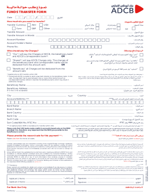 Fillable Online Instructions for completing the Funds Transfer Request ...