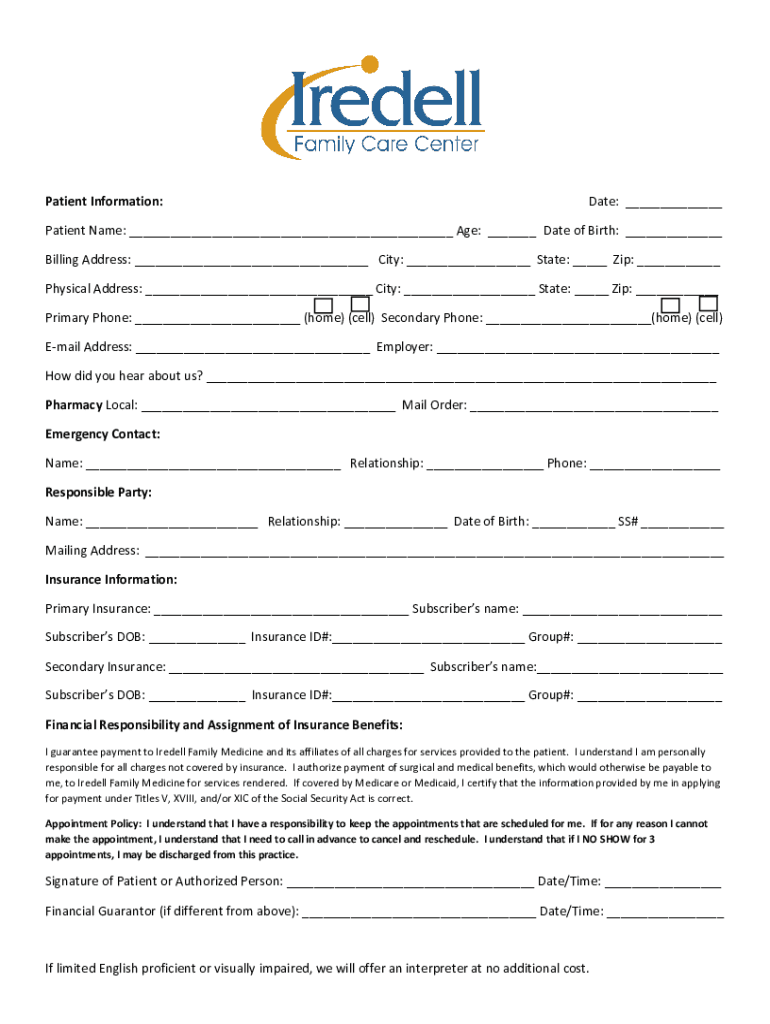Fillable Online Scott D. Bunday, DDS - UPDATED PATIENT INFORMATION Fax Email Print - pdfFiller