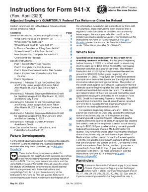 Fillable Online Instructions for Form 941-X (Rev. April 2023 ...