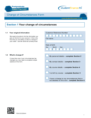 Fillable Online PGN Change of Circumstances Fax Email Print - pdfFiller