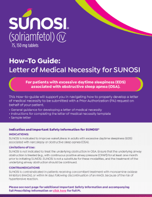 Fillable Online How-To Guide: Letter of Medical Necessity for SUNOSI ...