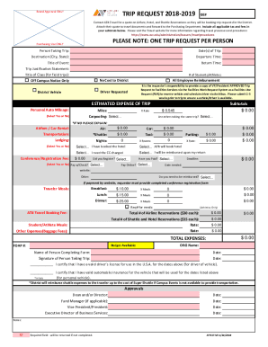 Fillable Online TRIP REQUEST FORM Fax Email Print - pdfFiller