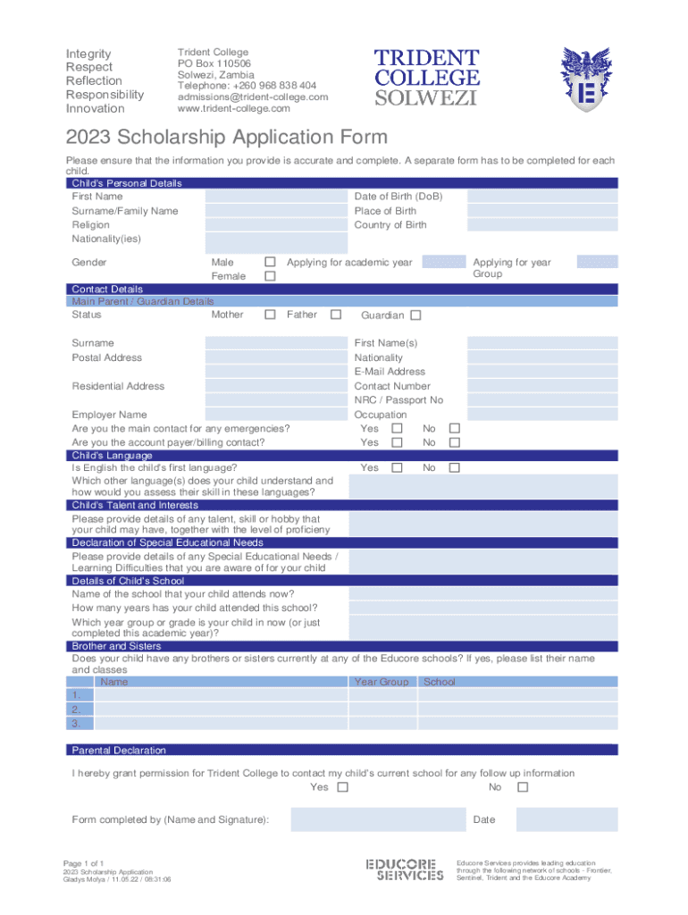 Fillable Online Admission Application Form TCS Fax Email Print - pdfFiller
