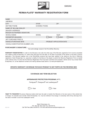 Fillable Online SERVICE CONTRACT REGISTRATION FORM Fax Email Print ...