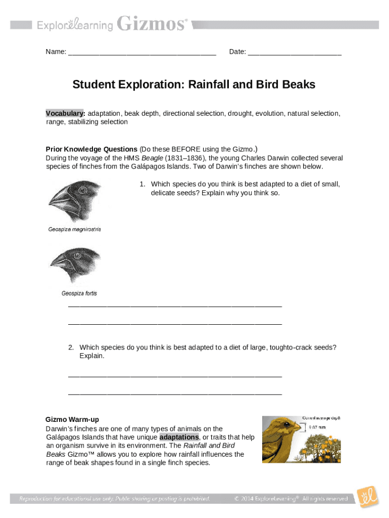 Student Exploration Natural Selection Gizmo Answer Sheet ... Doc ...