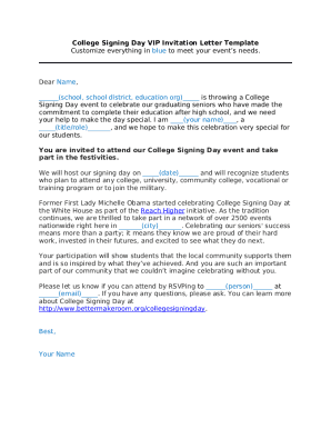 VIP Guest Ask Letter Doc Template | pdfFiller