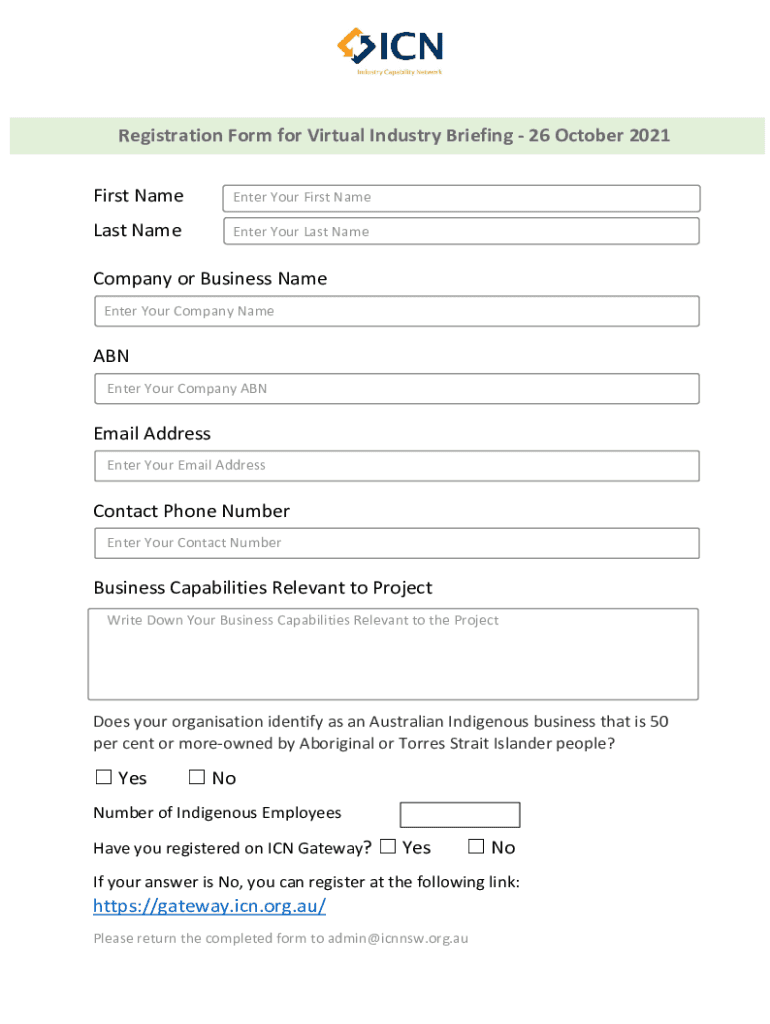 Fillable Online Business Registration Form Template Fax Email Print ...