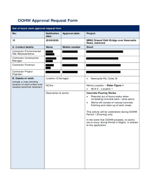Fillable Online OOHW Approval Request Form Fax Email Print - pdfFiller