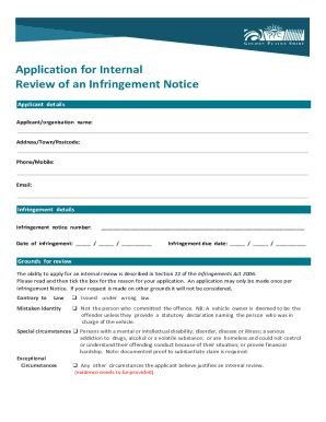 Fillable Online Infringement Notice Withdrawal Request Form Fax Email ...