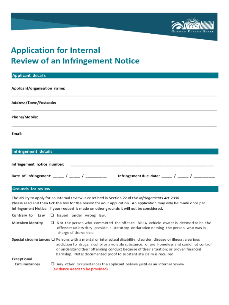 Fillable Online Infringement Notice Withdrawal Request Form Fax Email ...