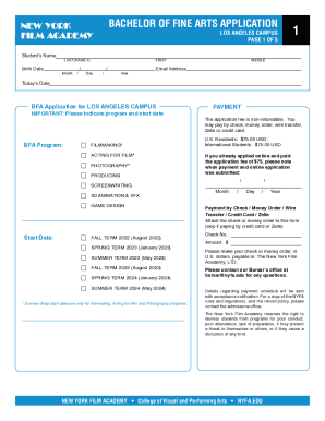 Fillable Online application-form-bfa Fax Email Print - pdfFiller