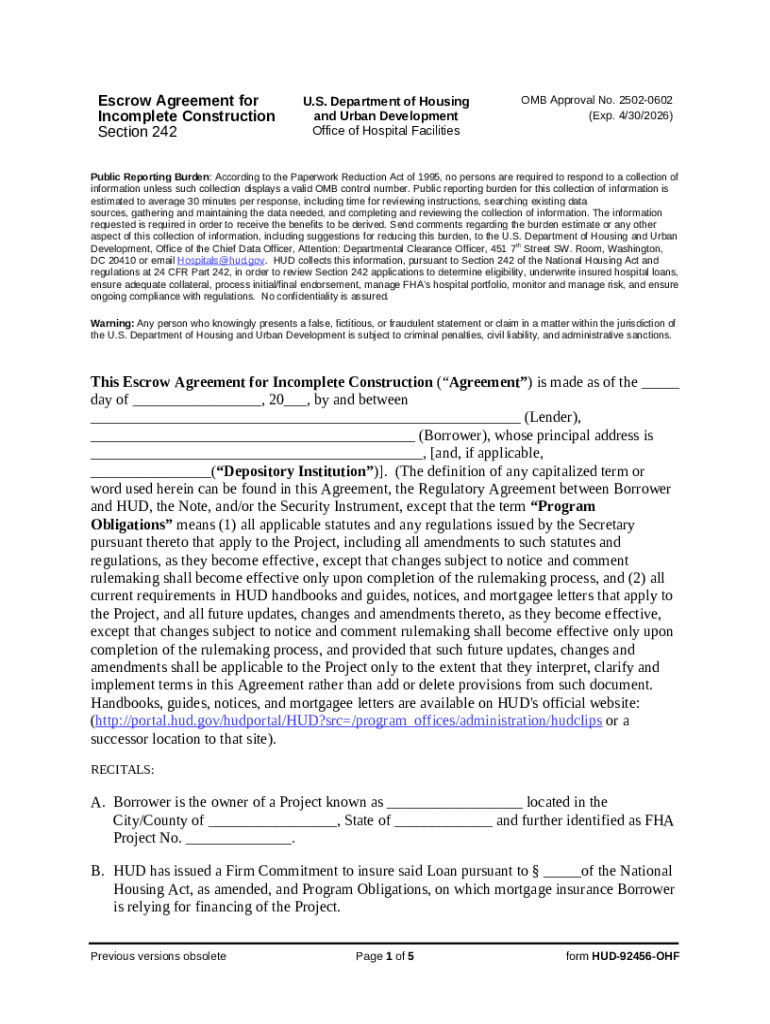 HUD-92456-OHF Doc Template | pdfFiller