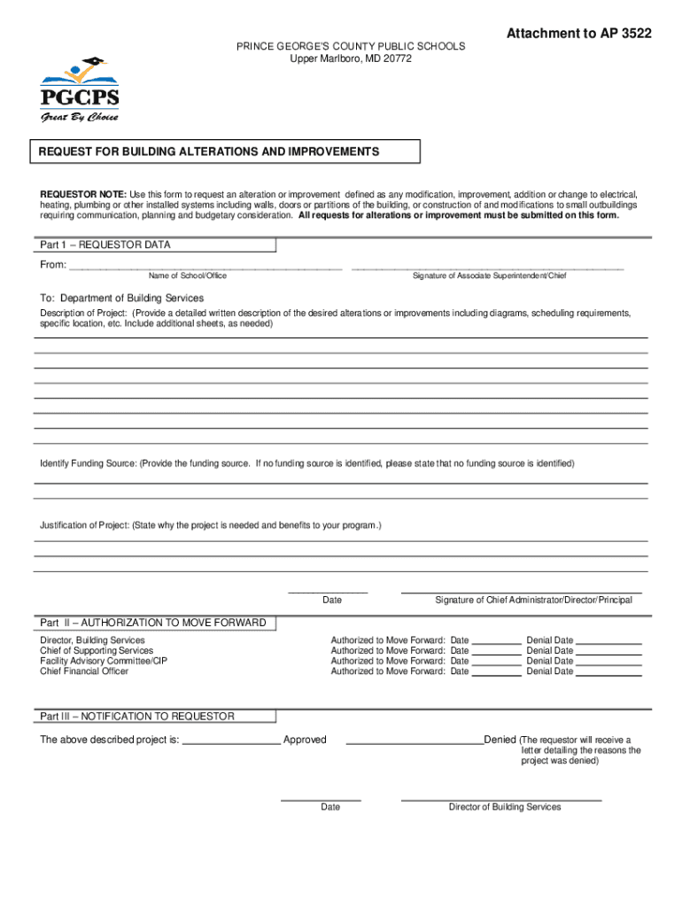 Fillable Online District Detail for Prince George's County Public ...