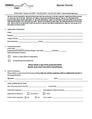 Fillable Online Fillable PO Box 458 * Veneta, OR 97487 * (City of ...