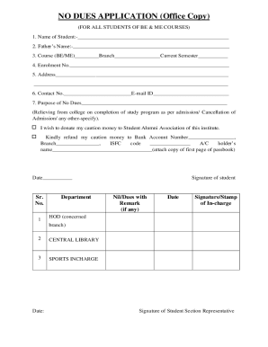 Fillable Online gecdahod ac No Dues Application Form - Fill Out and ...