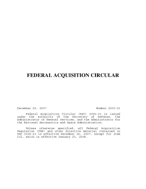 Fillable Online Federal Acquisition Circular Fax Email Print - pdfFiller