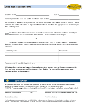 Fillable Online 2018-19 statement of non-tax filing Fax Email Print ...