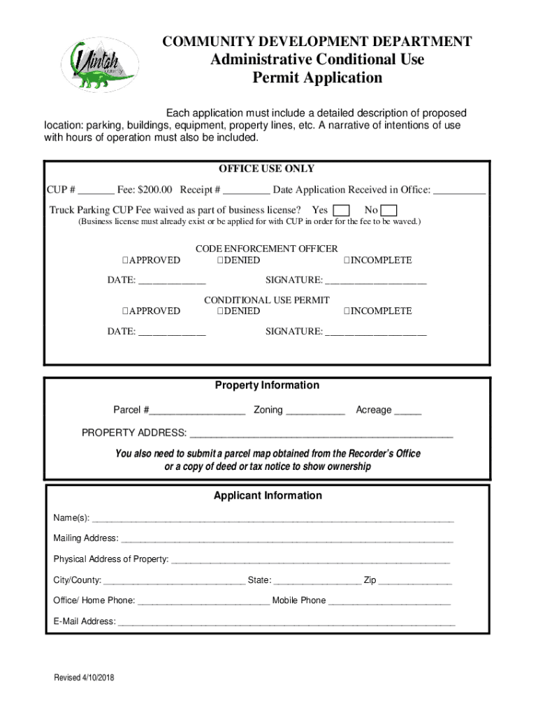Fillable Online Administrative Conditional Use Fax Email Print - pdfFiller