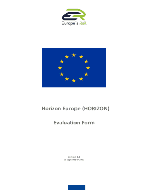 Fillable Online Horizon Europe (HORIZON) Evaluation Form Fax Email ...