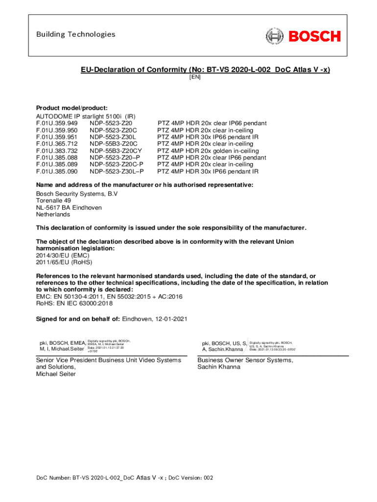 Fillable Online NDP-5523-Z20C-P PTZ 4MP HDR 20x clear in-ceiling ...