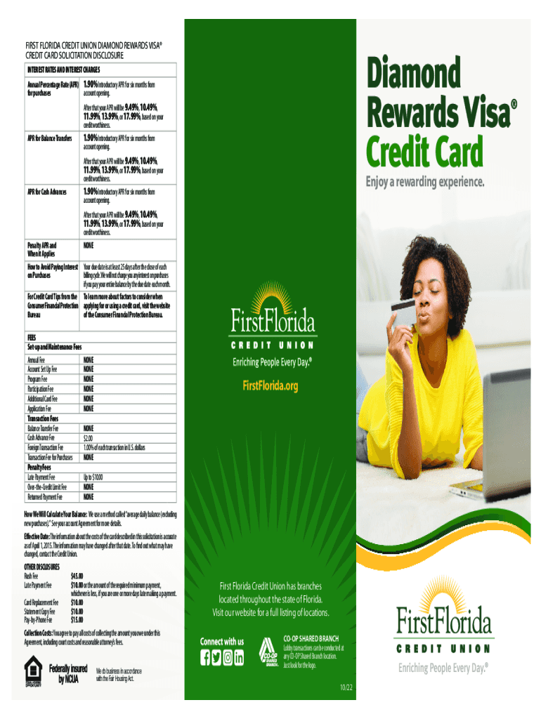 Fillable Online Fillable Online Diamond Rewards Visa Credit Card ...