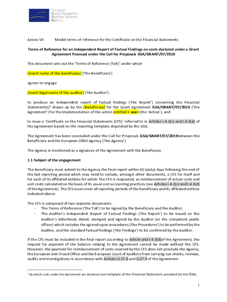 Fillable Online Annex VII - europa.eu Fax Email Print - pdfFiller