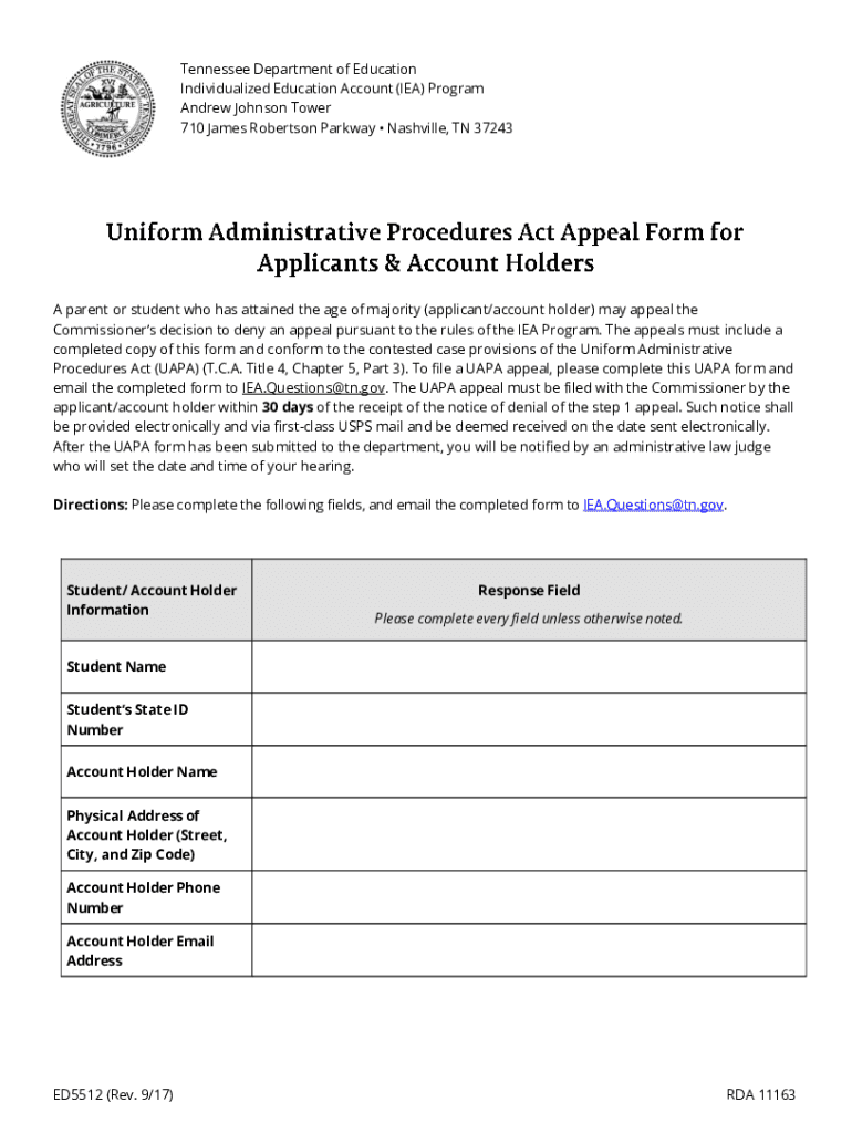 Fillable Online Appeal Form for Parent/Student Applicants and Account ... Fax Email Print ...