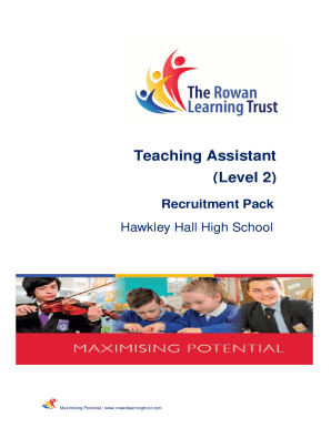 Fillable Online Level 2 Teaching Assistant with Responsibilities for ...