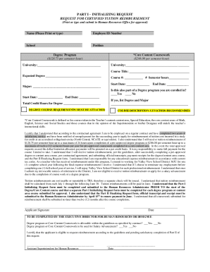 Fillable Online Certified Tuition Reimbursement - Initializing Form Fax ...