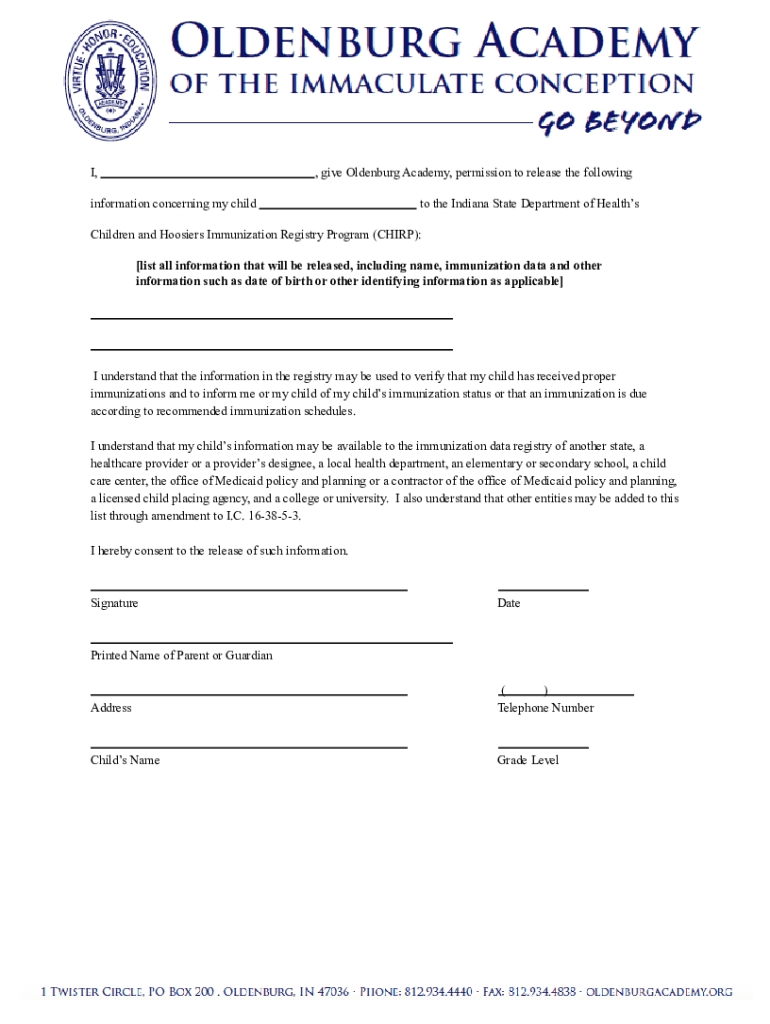 Fillable Online Chirp Form and Letter Fax Email Print - pdfFiller