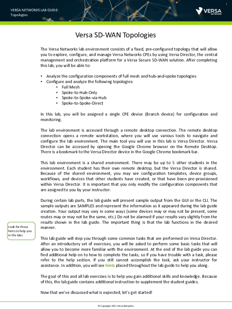 Fillable Online Versa Secure SD-WAN Configuration and Administration 20 Fax Email Print - pdfFiller