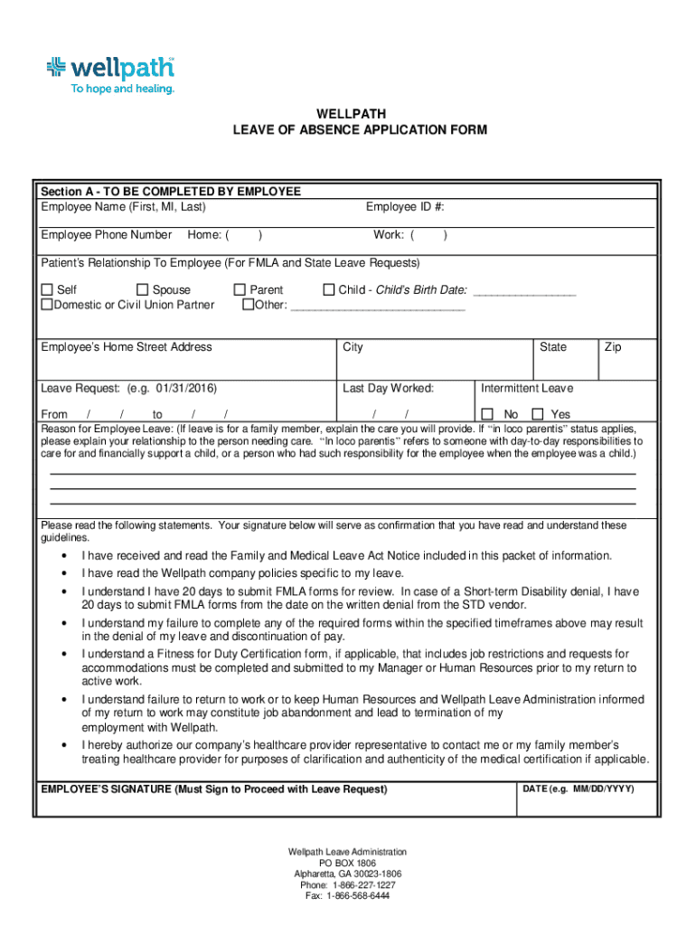 Fillable Online WellPath Select, Inc. Certificate of Coverage Direct ...