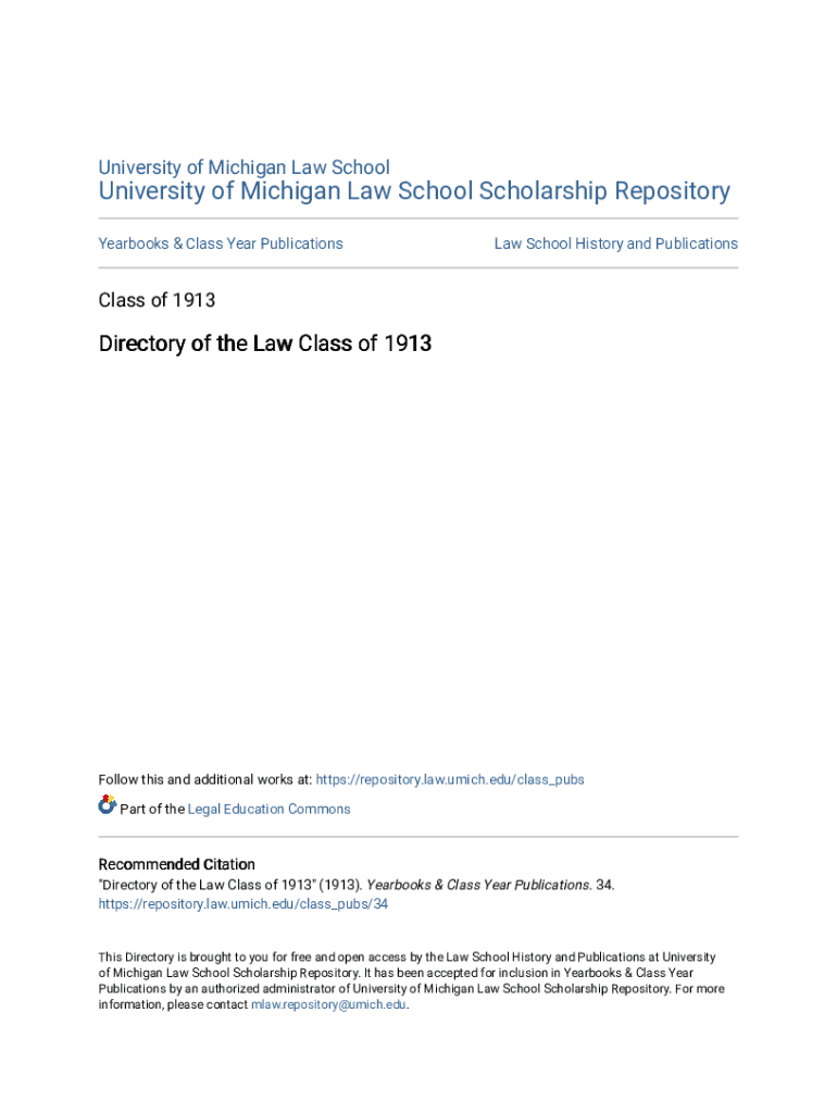 Fillable Online repository law umich Finding Law School and U-M ...