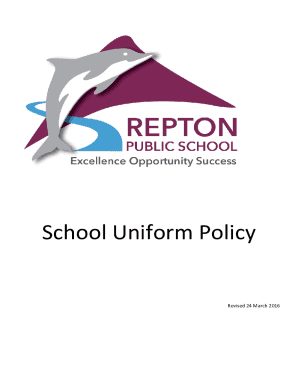 Fillable Online School Uniform PolicyGeneral Information & Policies Fax ...